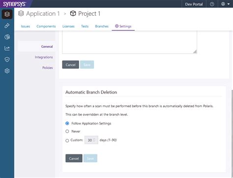 Create And Manage Branches In A Project Dev Portal