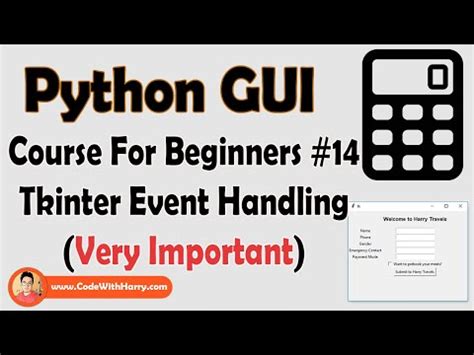 Handling Events In Tkinter GUI Python Tkinter GUI Tutorial In Hindi Empower Youth