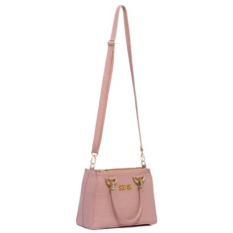 Bolsa Feminina Lateral E De Mão Lorena Croco Selten Lr2 R 8000 Em