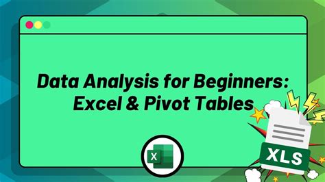 Online Course Data Analysis For Beginners Excel And Pivot Tables From