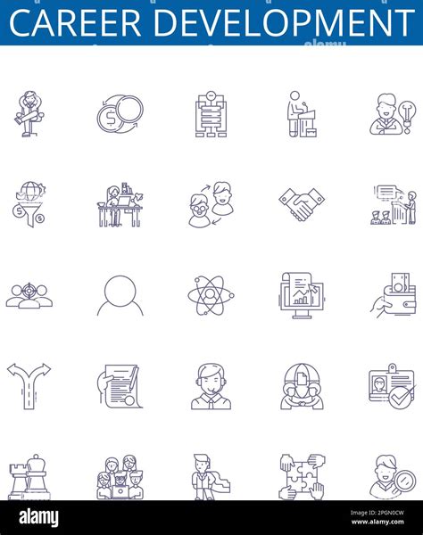 Career Development Line Icons Signs Set Design Collection Of Career