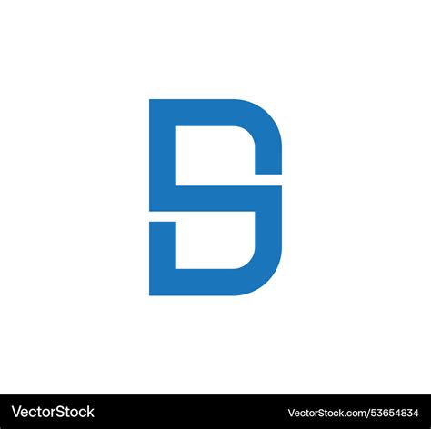 Initial Sd Letter Logo Design Template Royalty Free Vector