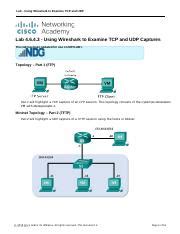 Analyzing TCP And UDP Captures With Wireshark Lab Guide Course Hero