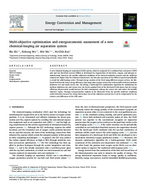 Pdf Multi Objective Optimization And Exergo Economic Assessment Of A