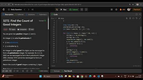 find the count of good integers leetcode 12 04 2025 decodemaster01