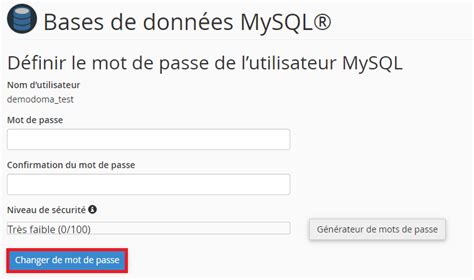 Comment Modifier Le Mot De Passe De Ma Base De Donnés Mysql