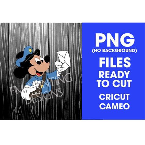 Postman Mailman Mickey Design Png Svg File Ready To Cut No Etsy India