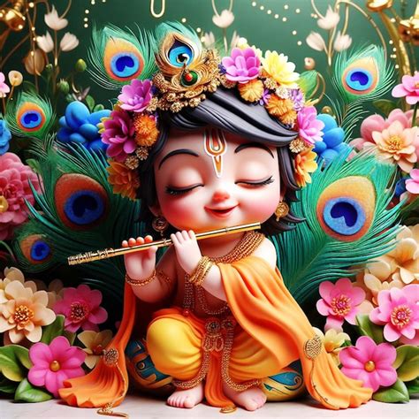 Krishna Holding Flute Ai Generate Premium Ai Generated Image