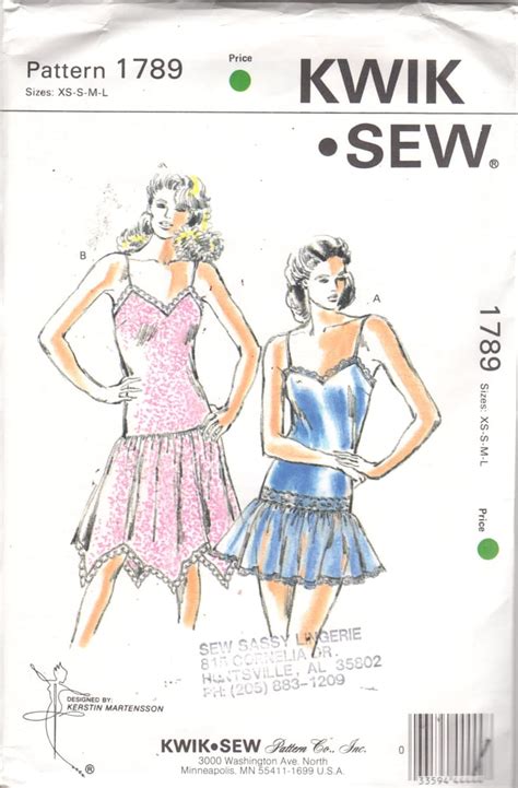 Kwik Sew 1789 1980s Misses Lace Trim Sweetheart NIGHTGOWN Etsy