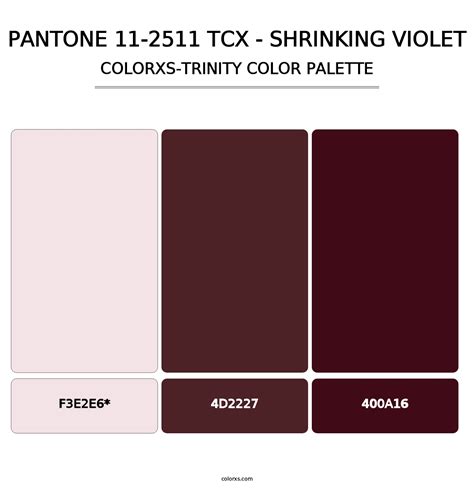 Pantone 11 2511 Tcx Shrinking Violet Color Palettes
