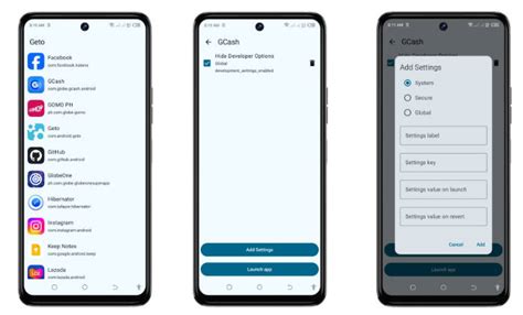 an android app that can modify your device settings and apply them to a