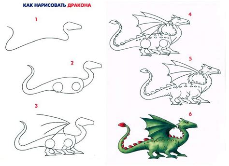 Как нарисовать дракона карандашом поэтапно карандашом для