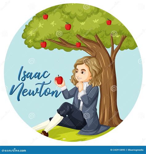 Isaac Newton Vector Caricature Funny Cartoon Portrait Cartoondealer