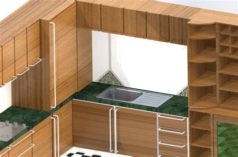 家居厨房装修设计solidworks 2018模型图纸下载 懒石网