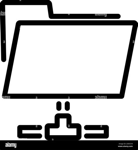 Shared Folder Icon Bold Outline Design With Editable Stroke Width Vector Illustration Stock