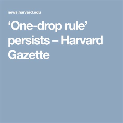 ‘one Drop Rule Persists One Drop Rule One Drop Persistence