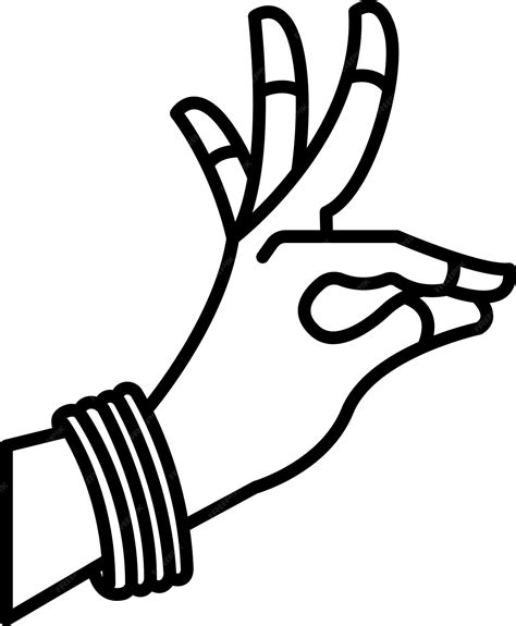 Premium Vector Hand Gesture Outline Vector Illustration