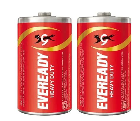 Eveready 1050 Red D Battery X 2 Sw Pack