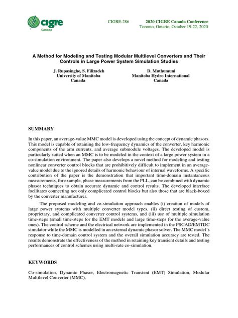 A Method For Modeling And Testing Modular Multilevel Converters And