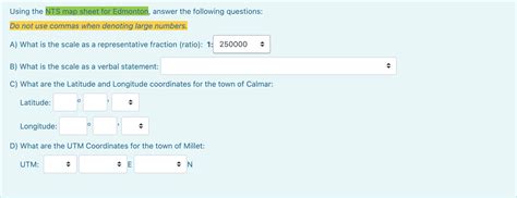 Solved Using The NTS Map Sheet For Edmonton Answer The Chegg Com