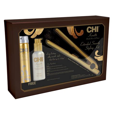 Комплект Chi Kit Keratin Преса за коса Крем Chi K Trix 5 118 мл