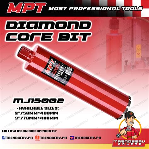 Mpt Diamond Core Drill Bit Mj15002 Shopee Philippines