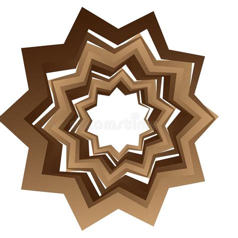 Circular Cyclic Spiral Vortex Element Grayscale Rotating Shape Abstract Illustration Of A