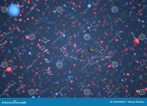 Molecule Of Polyurethane Conceptual Molecular Model Scientific 3d Rendering Stock Illustration