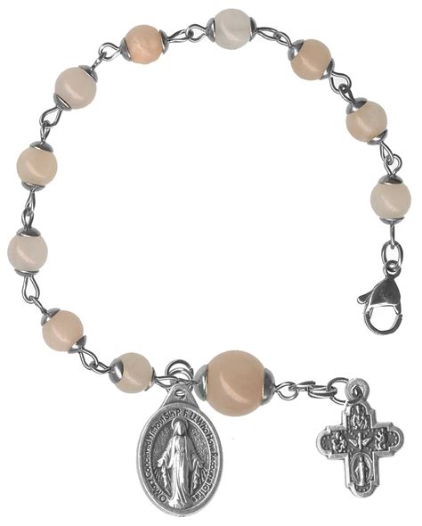 3 Piece Set Rosary Bracelet Necklace And Finger Rosary This Genuine
