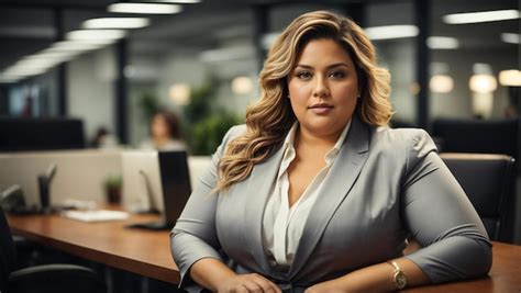 Premium Ai Image Beautiful Plus Size Woman