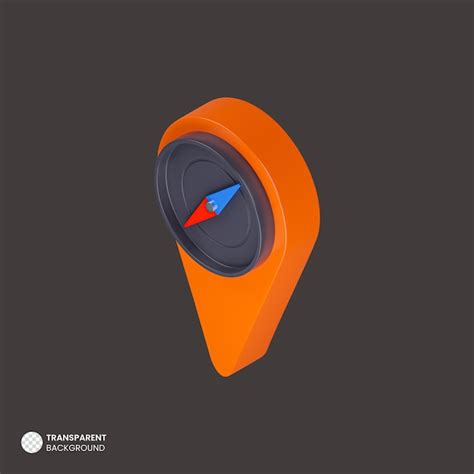 Icône De Boussole 3d Isolée Psd Premium