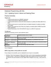 DP 12 2 Practice FINISHED Pdf Academy Oracle Database Programming