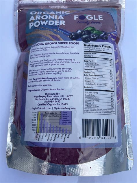 Whole Berry Organic Aronia Powder Etsy
