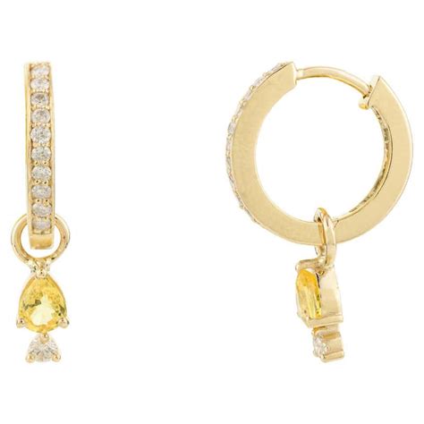 Dainty Love Heart Diamond Huggie Hoop Earrings In 14karat Solid Yellow