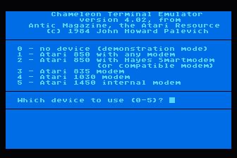 Atari 400 800 XL XE Chameleon CRT Terminal Emulator Scans Dump Download Screenshots Ads