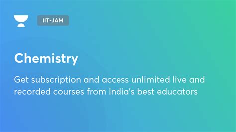 Chemistry Iit Jam Unacademy