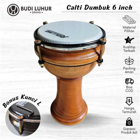 Jual Calti Darbuka Dumbuk Murah Banyak Warna Natural Ukuran Anak Inch Kualitas Terbaik