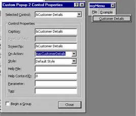 Custom Menus Toolbars And Pop Up Menus In Microsoft Access Expert