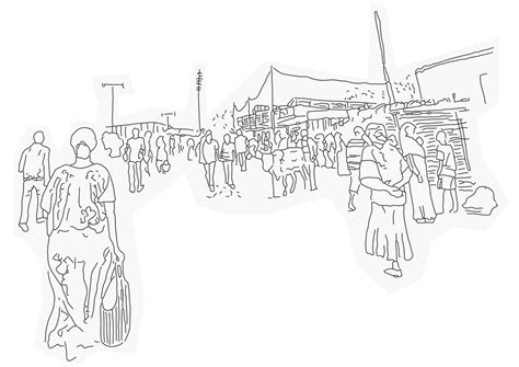 Как нарисовать толпу людей на заднем плане