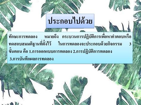ทักษะกระบวนการทางวิทยาศาสตร์ Wasinee Banjaroj หน้าหนังสือ 14 พลิก