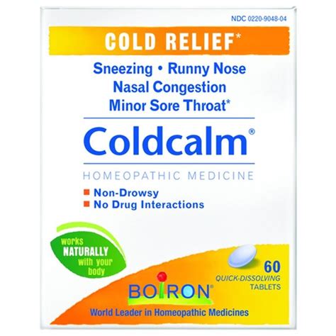 Cold Calm Cold Relief Quick Dissolving Tablets 60 Ct From Cvs