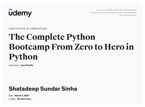 Shatadeep Sundar Sinha On Linkedin Udemy Course Completion Certificate