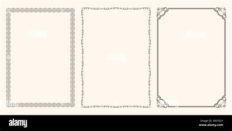 Vector Set Of Elegant Frames Stock Vector Image And Art Alamy