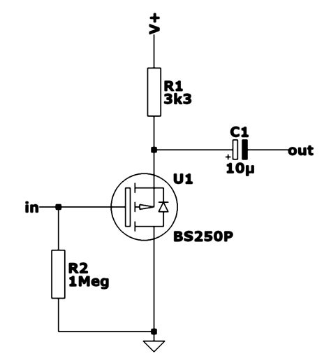 Absolutely Minimal Pmos Buffer R Diypedals