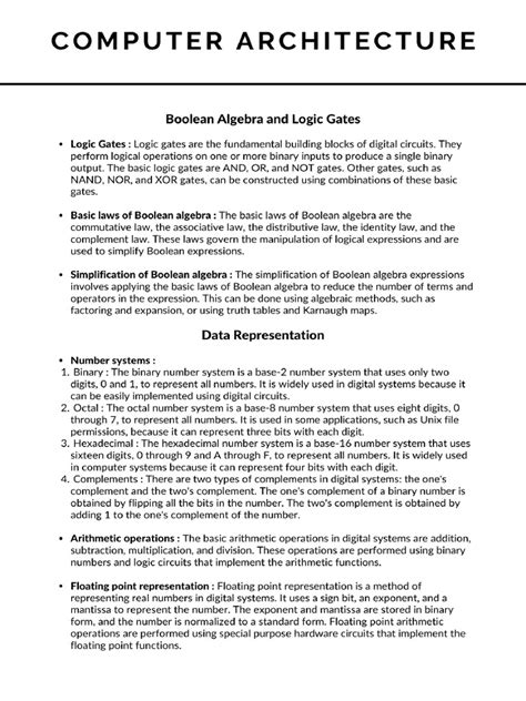 computer architecture pdf
