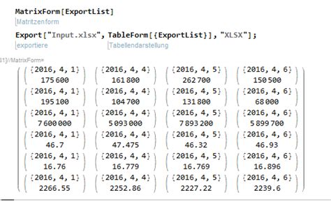 List Export To Excel Mathematica Stack Exchange