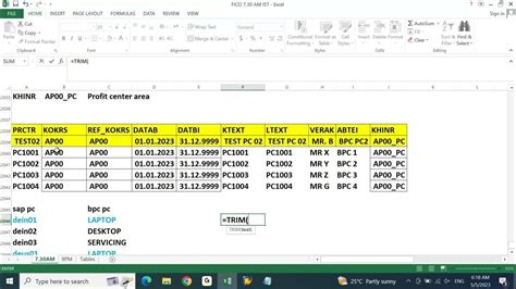sap fico english profit center and cost center basics 03 youtube