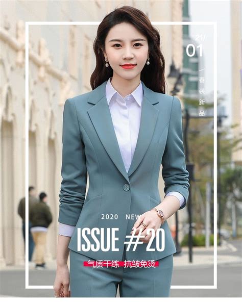 Hgm Formal Suits Women Fashion Business Long Sleeve Blazer And Pants O Suits For Women Woman