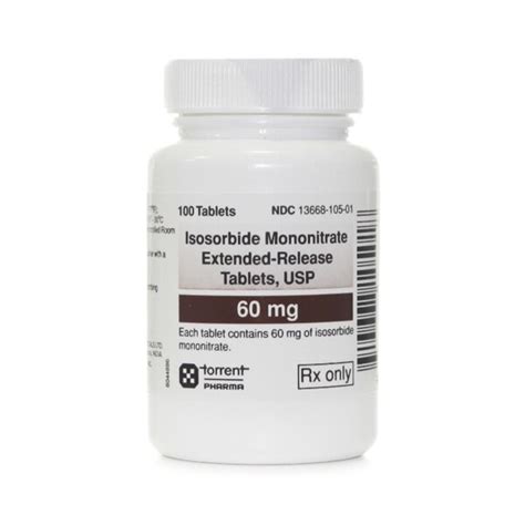 Isosorbide Mononitrate Extended Release Tablets 60mg 100 Count Med Vet International