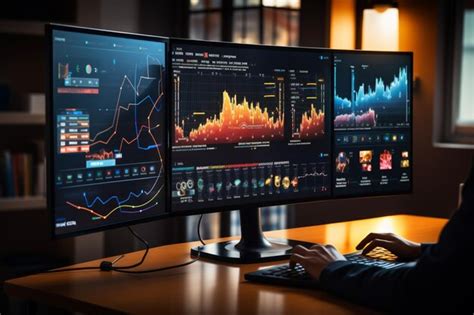 Premium Photo Monitor Displays Analytics Digital Data Visualization Information Insights